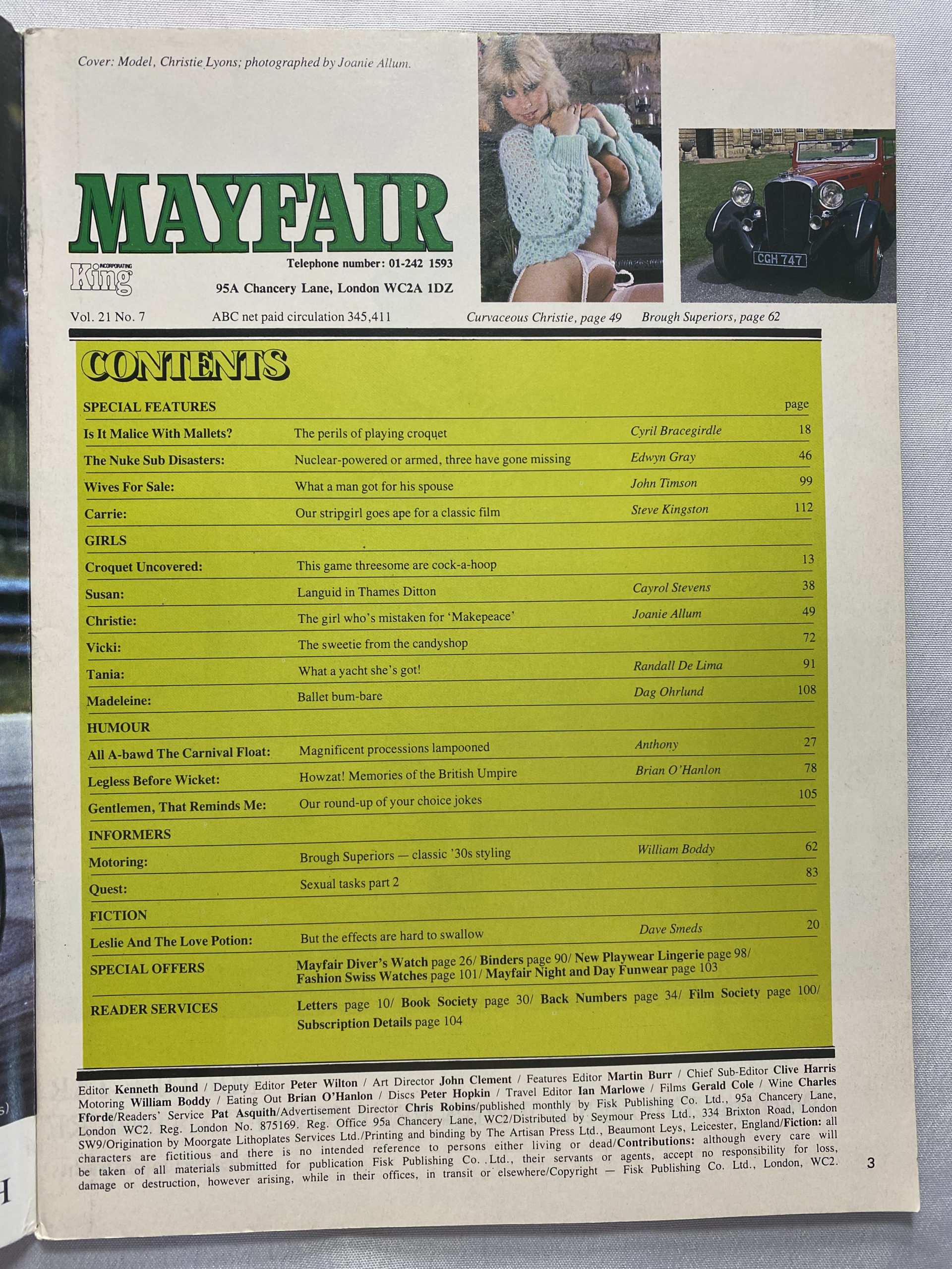 Mayfair 80's Adult Men's Magazine - VM16