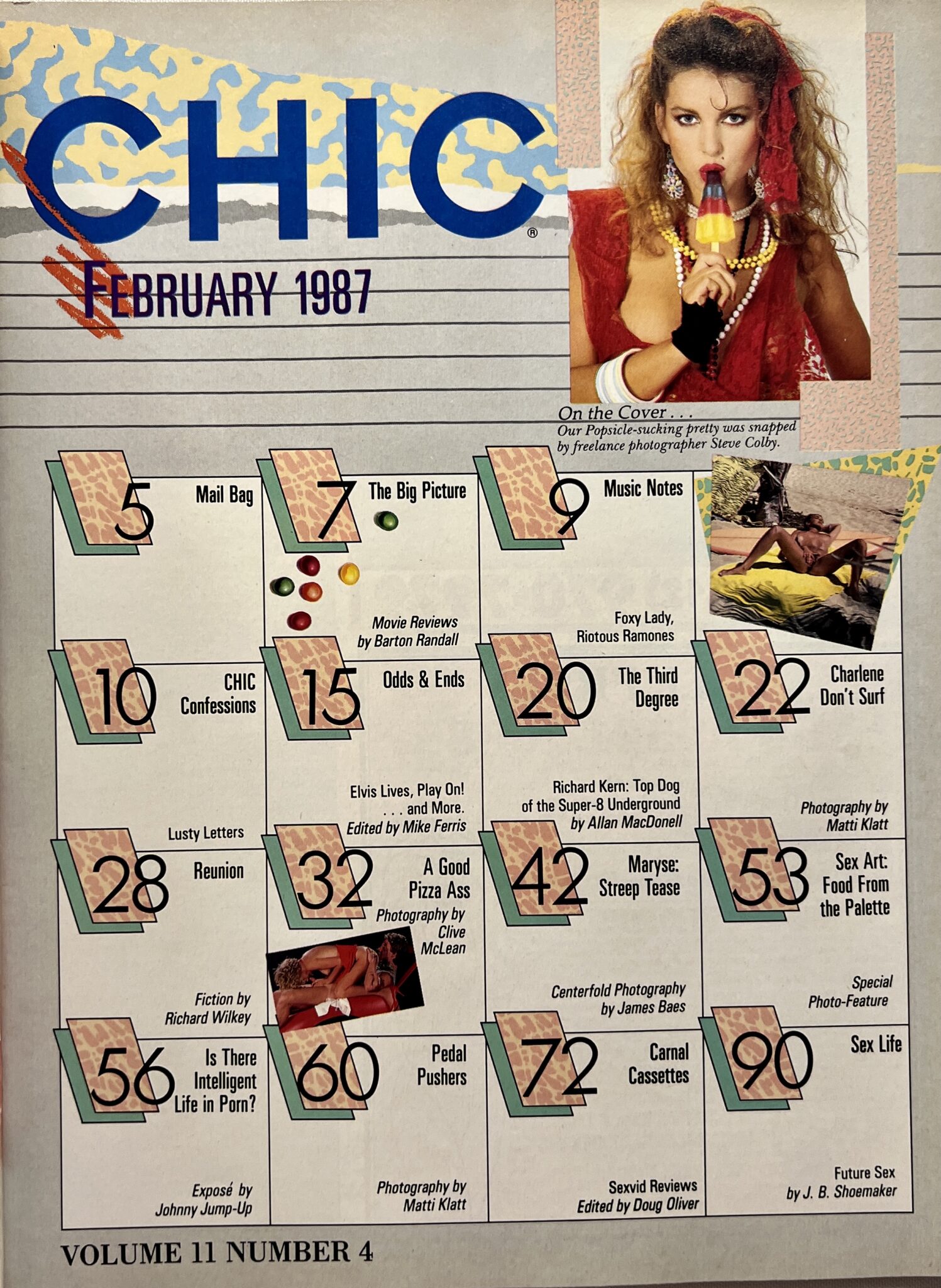 Chic February 1987 Adult Mens Magazine - VM16