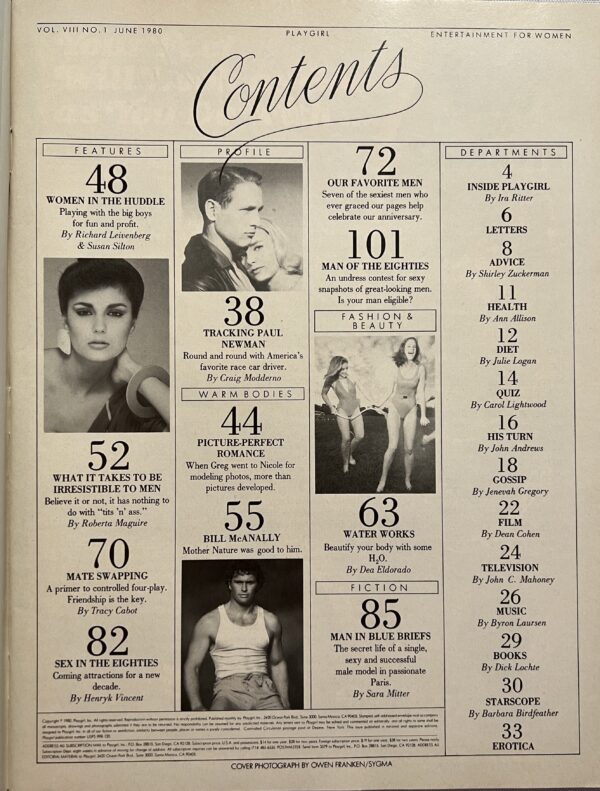 Playgirl June 1980 Adult Magazine * Paul Newman* - VM16