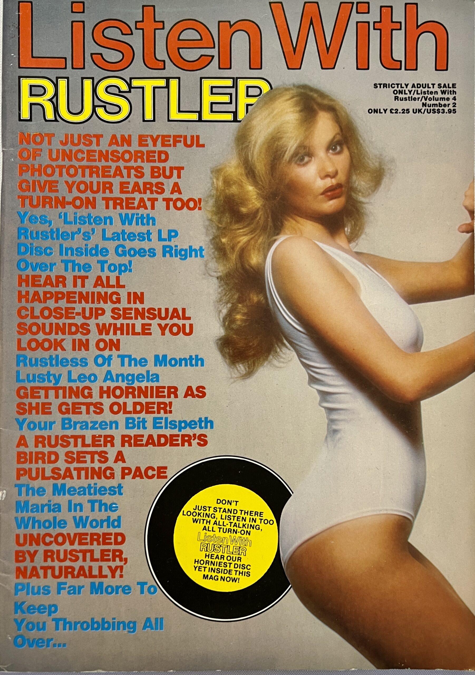 Listen With Rustler 1984 Adult Men's Magazine *Record Included* - VM16