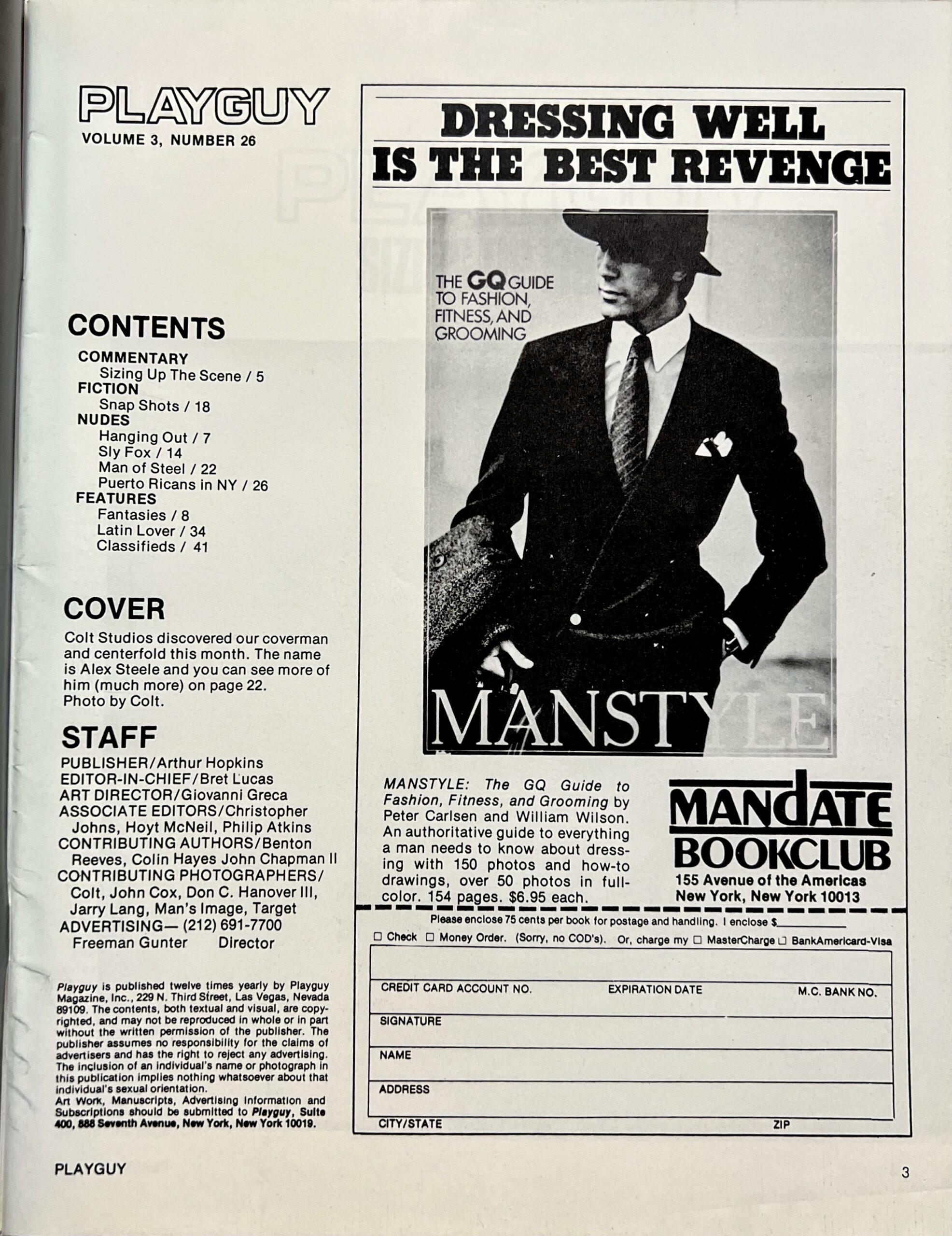 Playguy Vol. 3 No. 26 Gay Adult Magazine - VM16