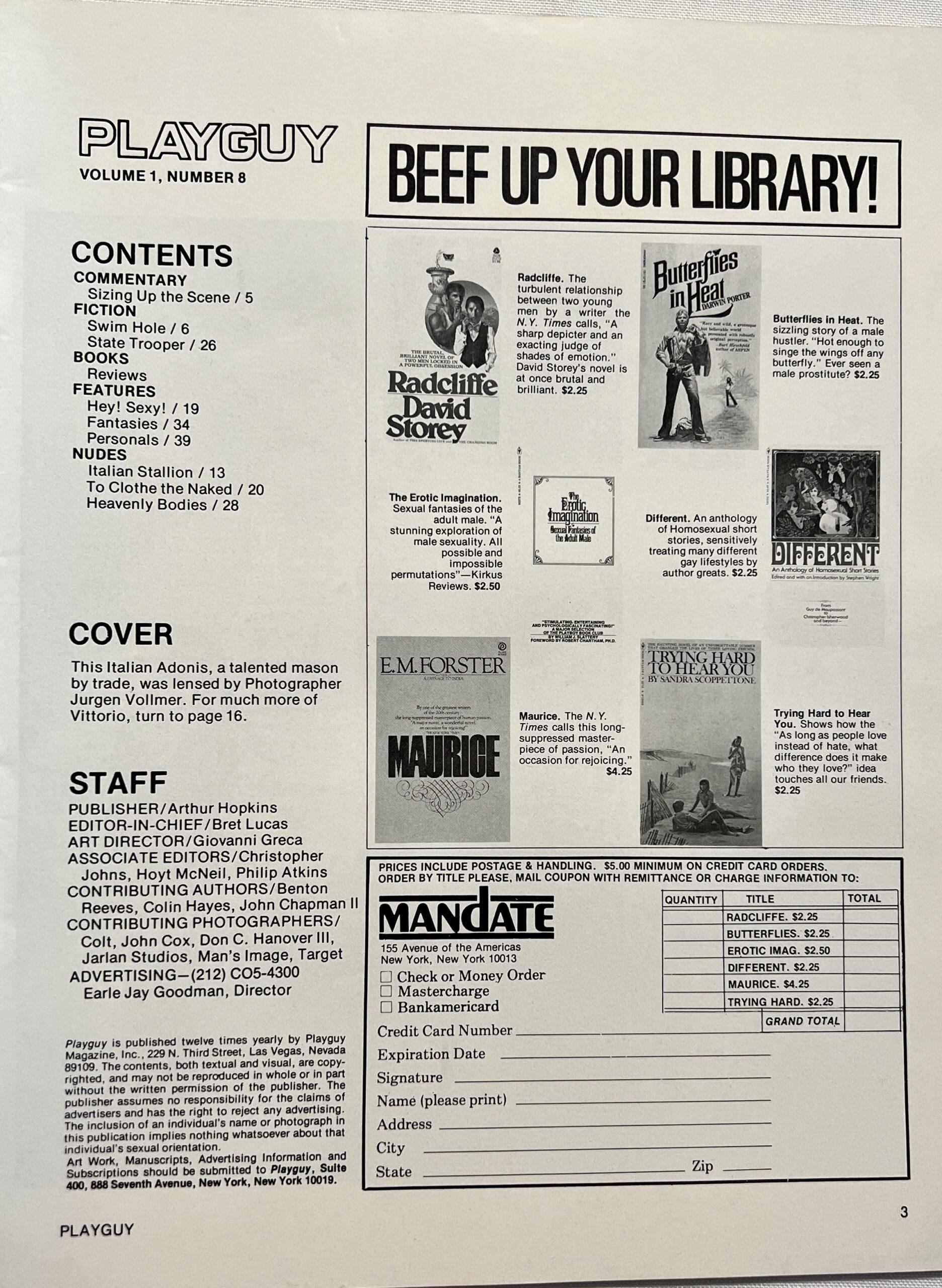 Playguy Vol. 1 No. 8 Gay Adult Magazine - VM16