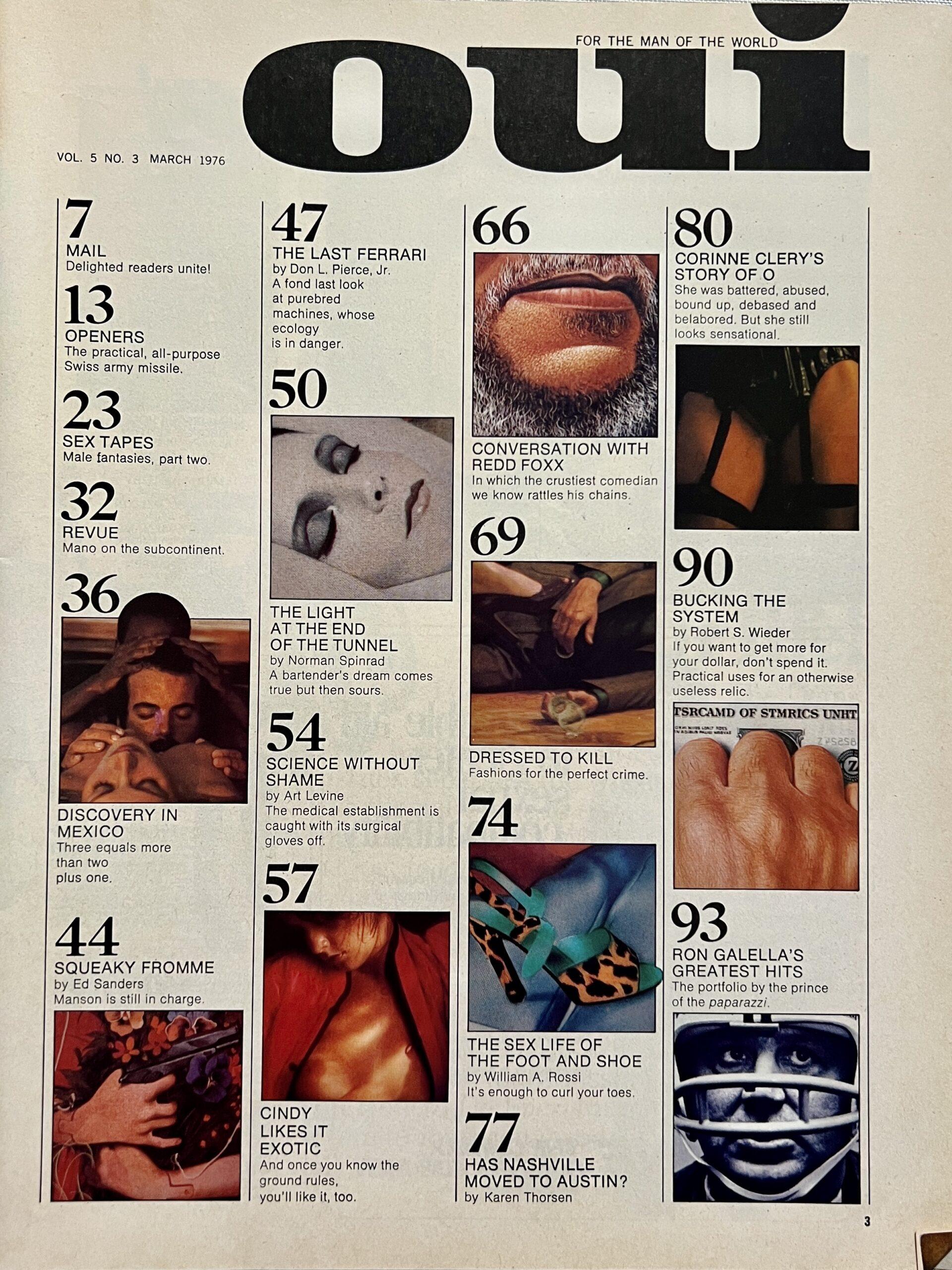 Oui March 1976 Adult Men's Magazine - VM16