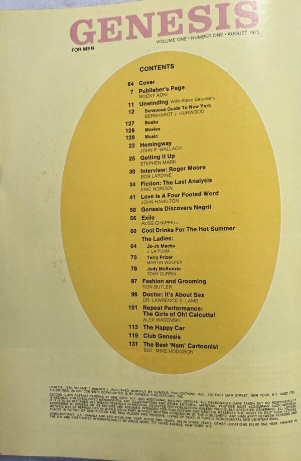 Genesis August 1973 *First Edition - Two CF* - VM16