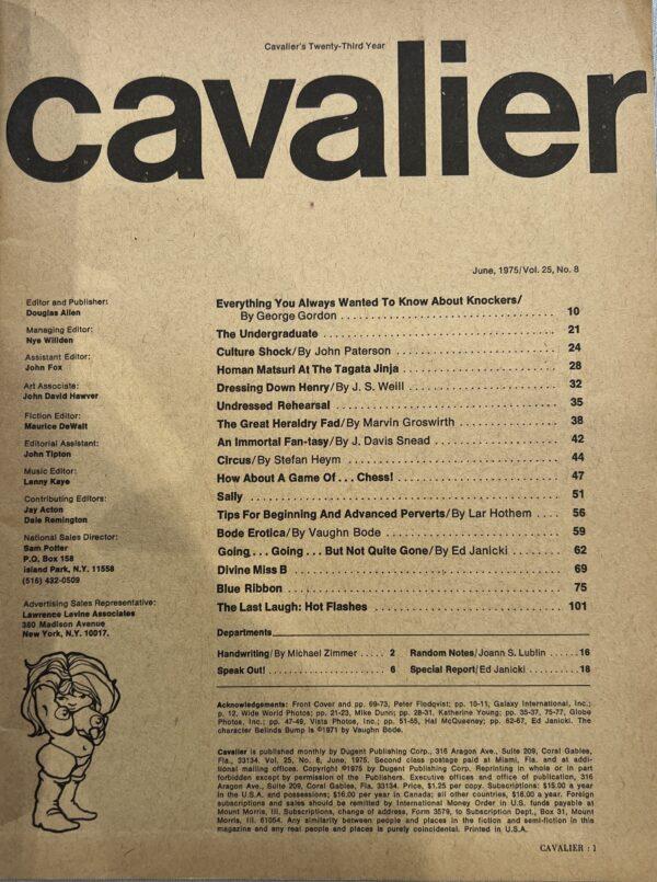 Cavalier June 1975 Pin Up Magazine - VM16