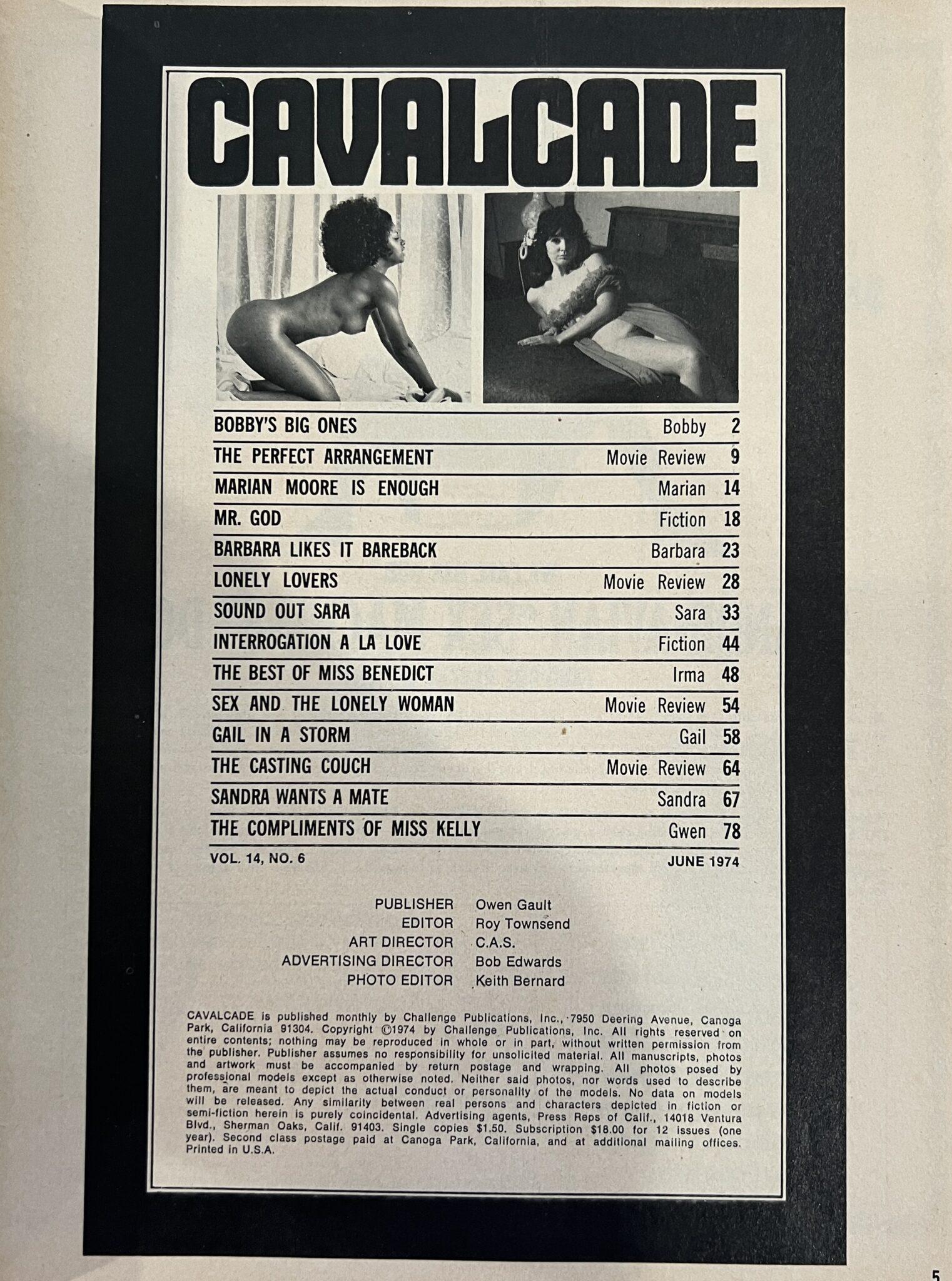 Cavalcade June 1974 *Super Girl Of The Month Sara Keene* - VM16