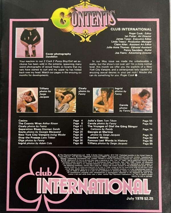 Club International July 1978 *Centerfold Girl Ingrid* - VM16