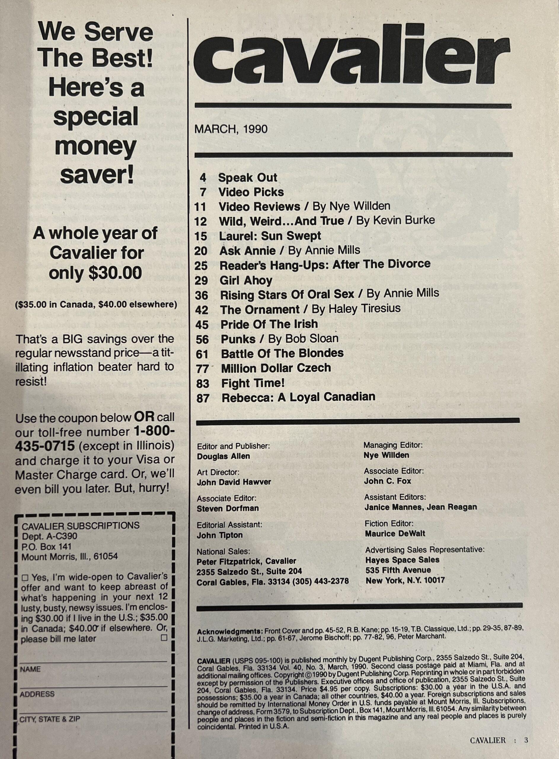 Cavalier March 1990 - VM16