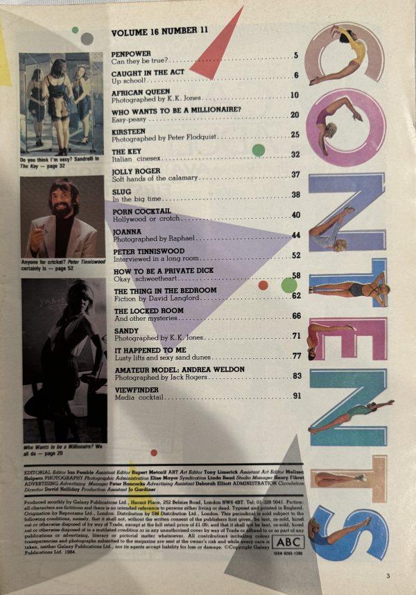 Knave 16/11 1984 UK Magazine *African Queen* - VM16