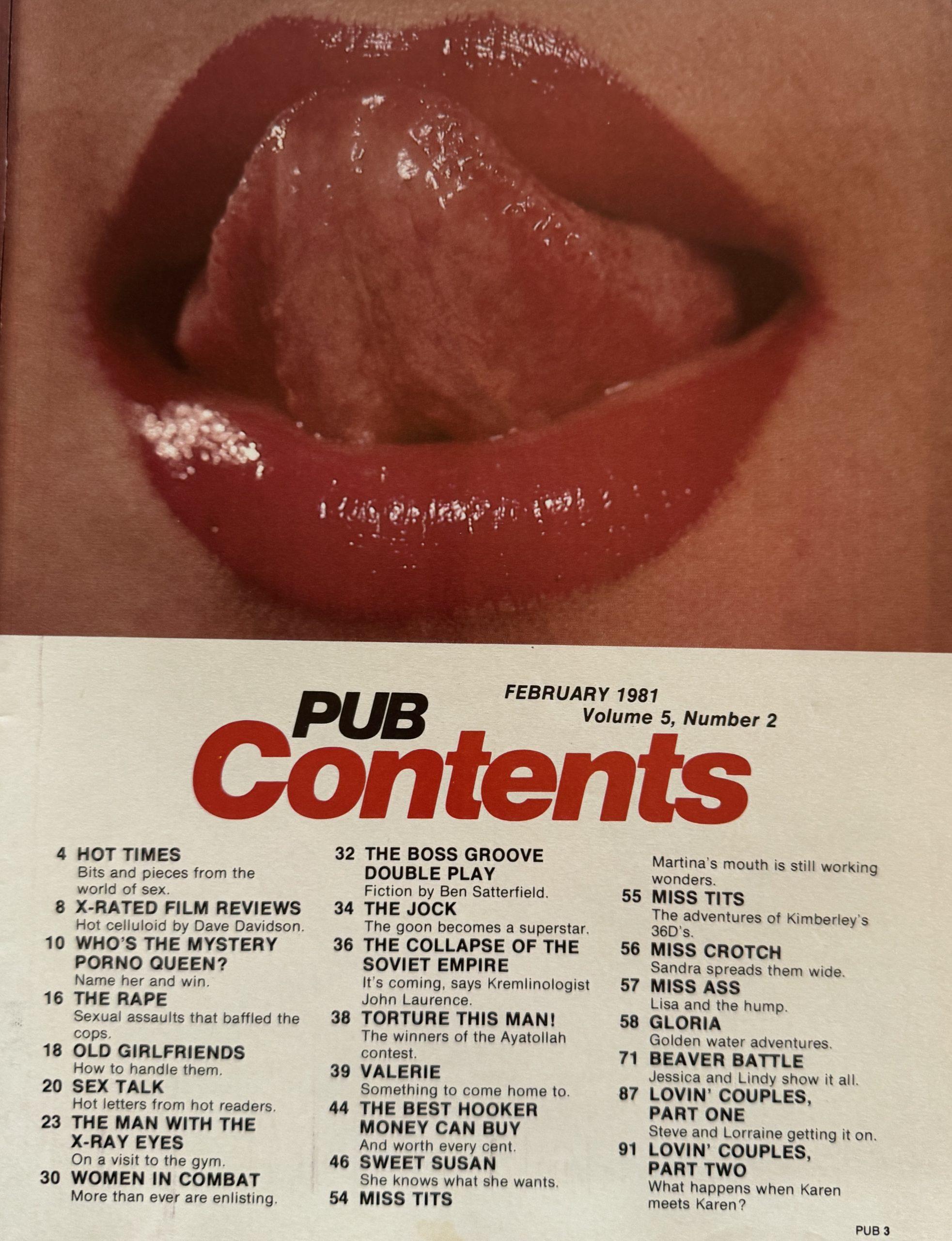 Pub February 1981 *CG Susan aka Carrie Nelson, & Lee Carol* - VM16