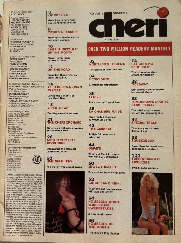 Cheri April 1984 *CG & CF Ginger Lynn* - VM16